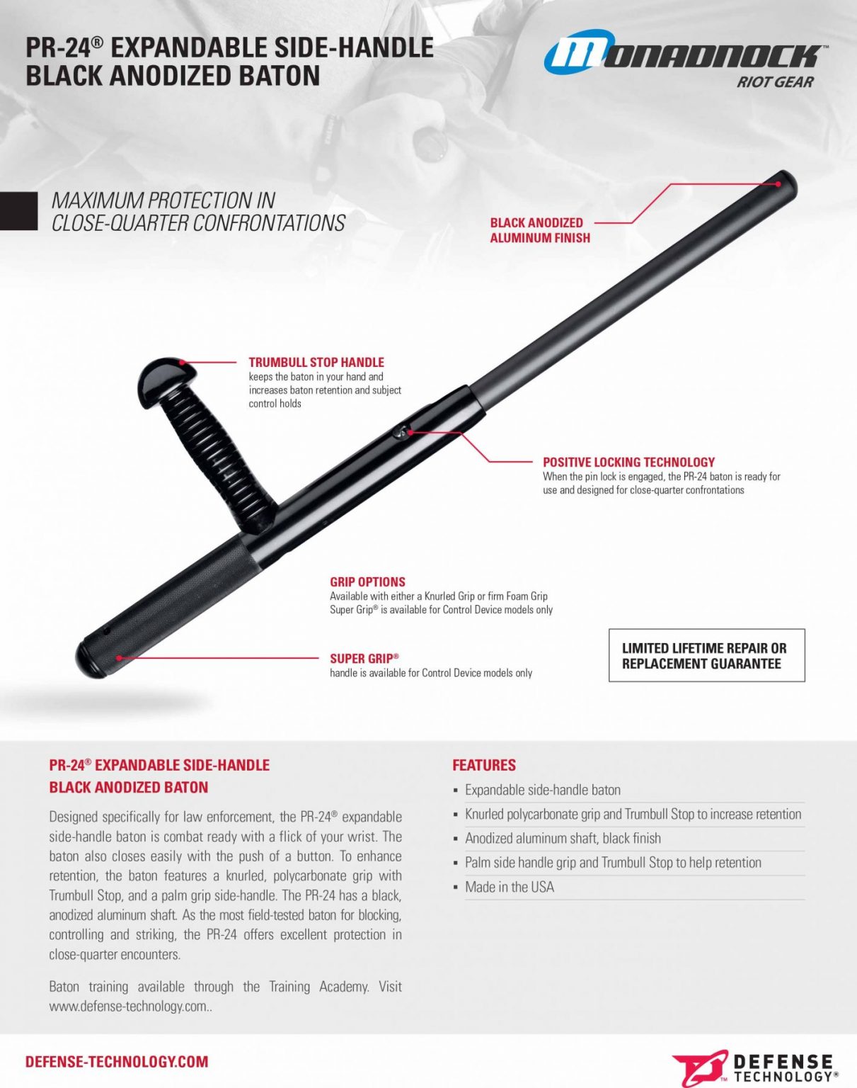 Monadnock® Riot Gear Sell Sheets - Defense Technology