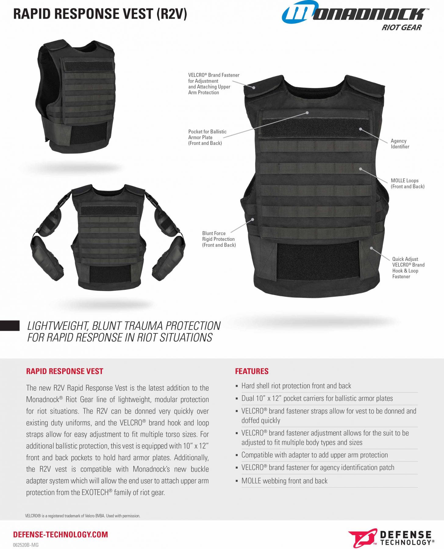 Monadnock® Riot Gear Sell Sheets - Defense Technology